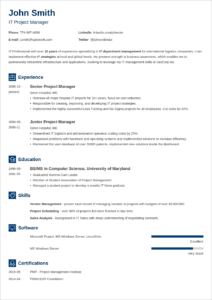 List of Best Templates for an Original Resume Example