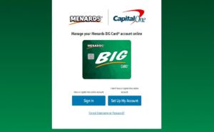 Menards big credit card payment