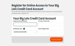 Big Lots credit card payment - Register & Login