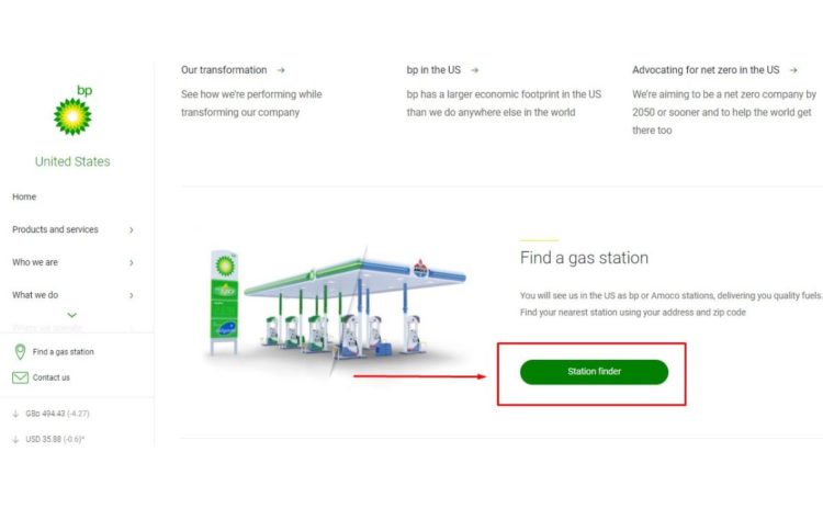 BP Gas filling stations near me in United States