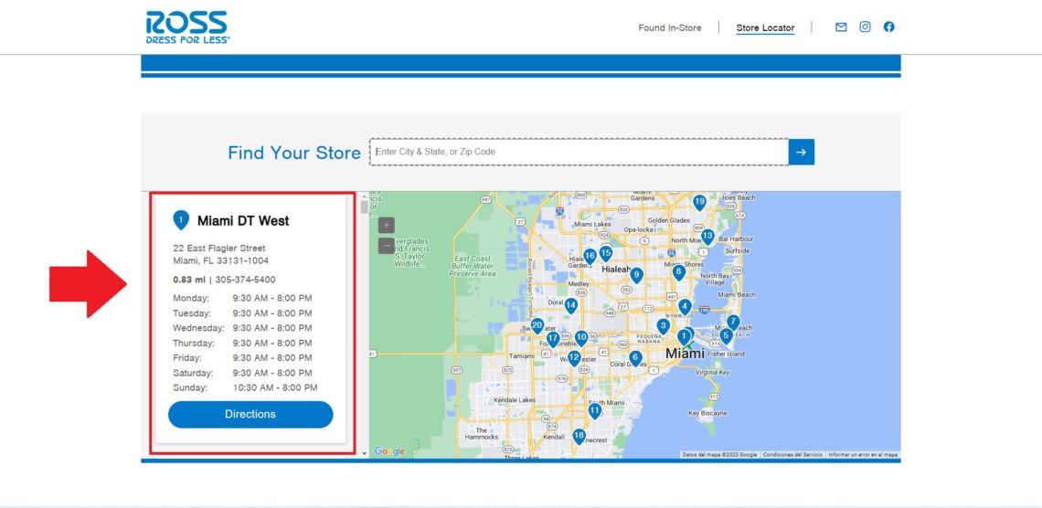 What time does Ross close?