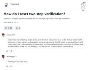 What is the 2 Step Verification Walmart?