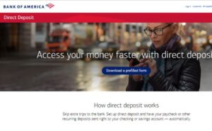 Bank Of America direct deposit time