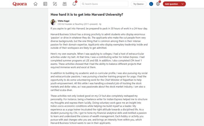 The truth about getting admitted into Harvard - Tips and Reactions